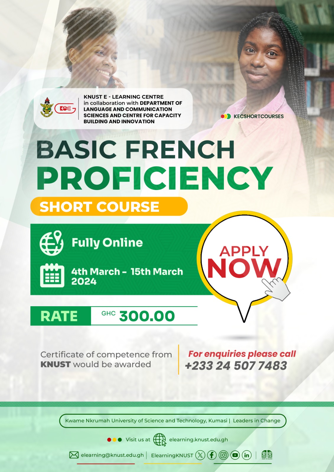 Basic French Proficiency short Course | Elearning, KNUST